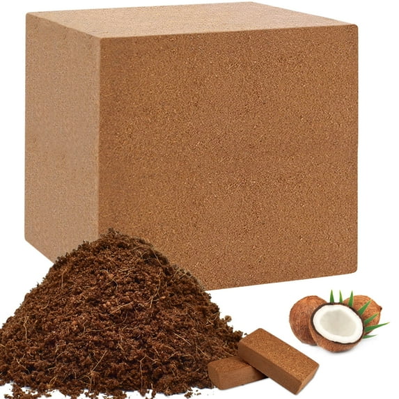 Halatool 10LB Organic Coconut Coir Bricks, Compressed Coco Fiber ...