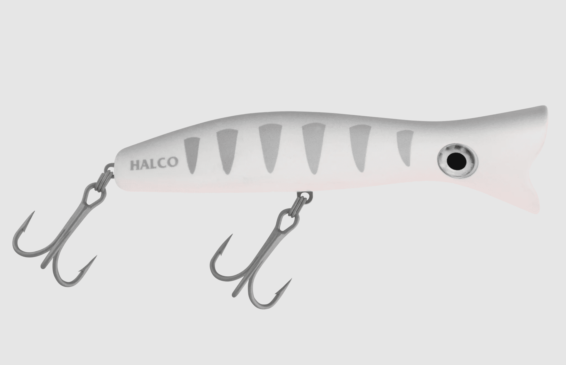 Halco Roosta Popper 160 Casting Lure, #H91 Silver Shadow, 6 3/8", 2 5 ...