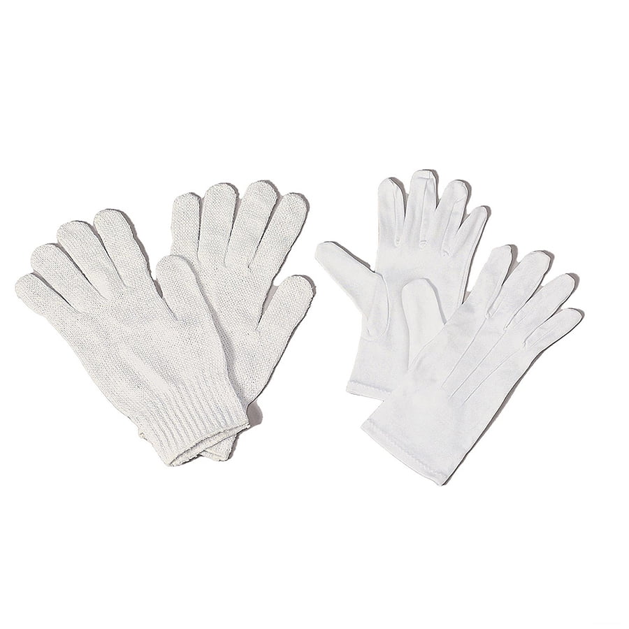 Halco White Nylon Santa Gloves #9940 Soft Touch 1 Pair Formal Tuxedo ...