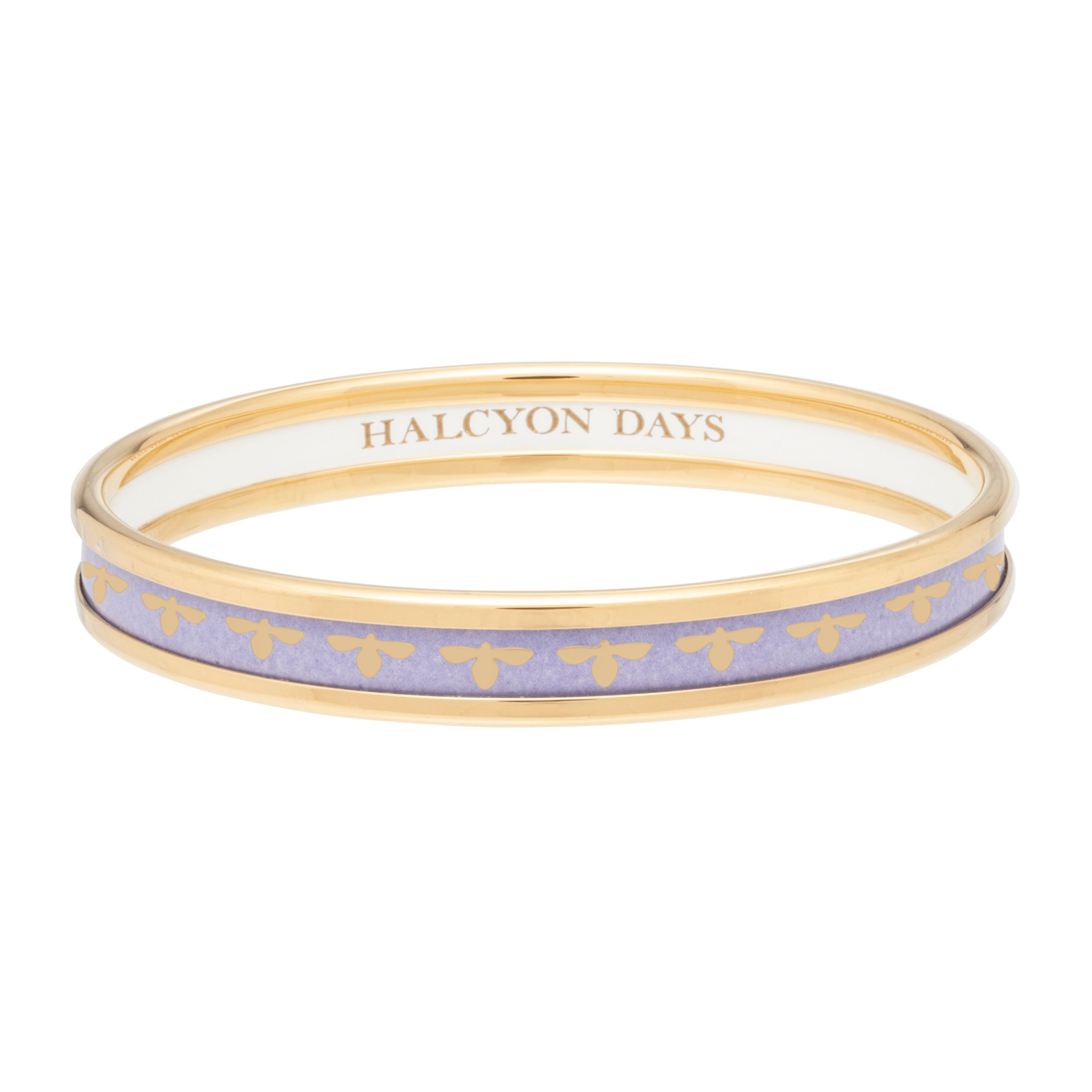 Halcyon Days - 6mm Bee - Lavender - Gold - Bangle - Medium ...