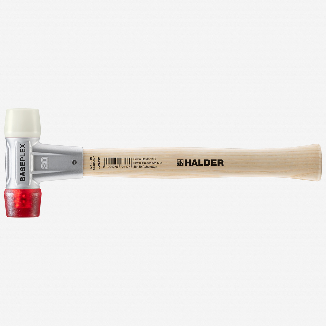 Halder Baseplex Mallet with Nylon/Red Plastic Face Inserts and Zinc Die ...
