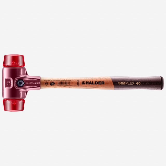 Halder Simplex Mallet with Red Acetate Plastic Inserts and Cast Iron ...