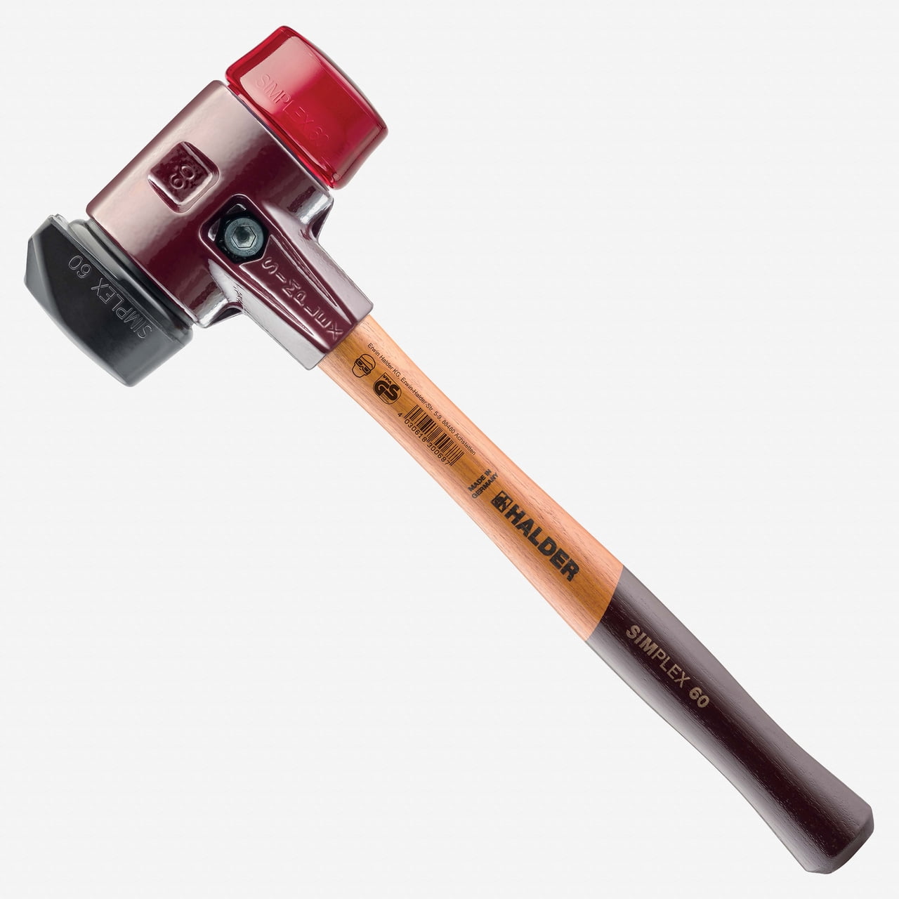 Halder Simplex Mallet with Red Plastic/STAND-UP Black Rubber Inserts ...