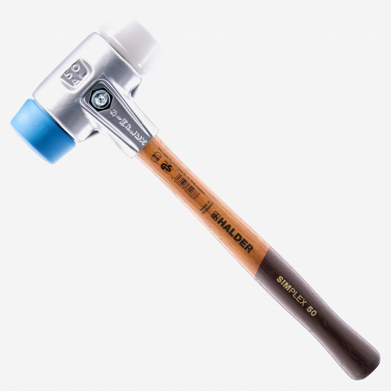Halder Simplex Mallet with Soft Blue Rubber/Superplastic Inserts and ...