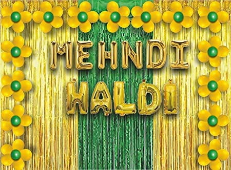 Haldi Ceremony Decoration items Balloons Combo Set For Brides And ...