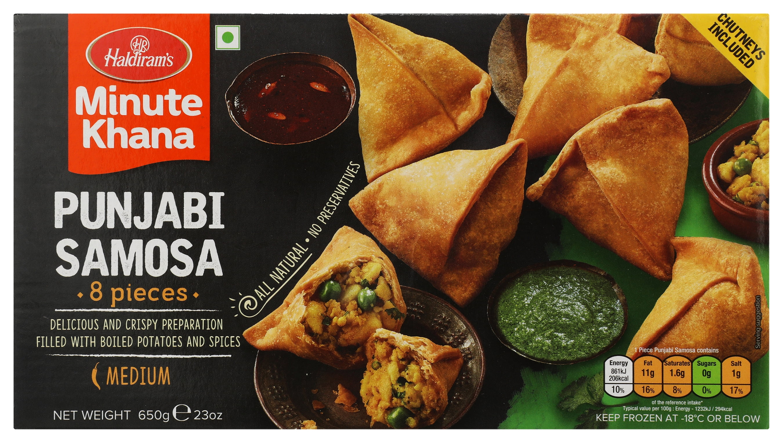 Haldiram Punjabi Samosa, 23 Oz, 8 Ct (Frozen) - Walmart.com