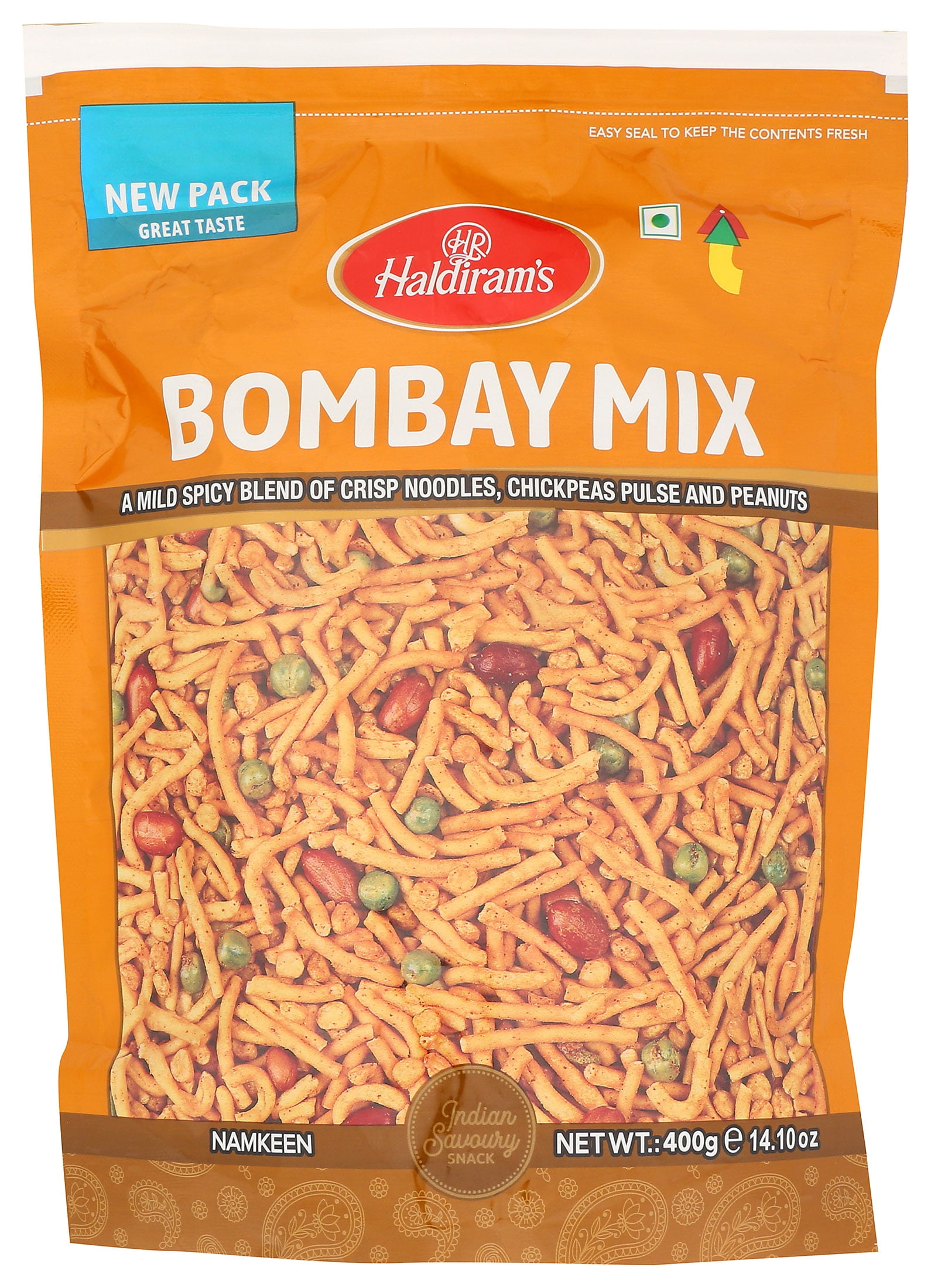 Haldiram's Bombay Mix Namkeen, Snack Crackers, 14.10 oz - Walmart.com