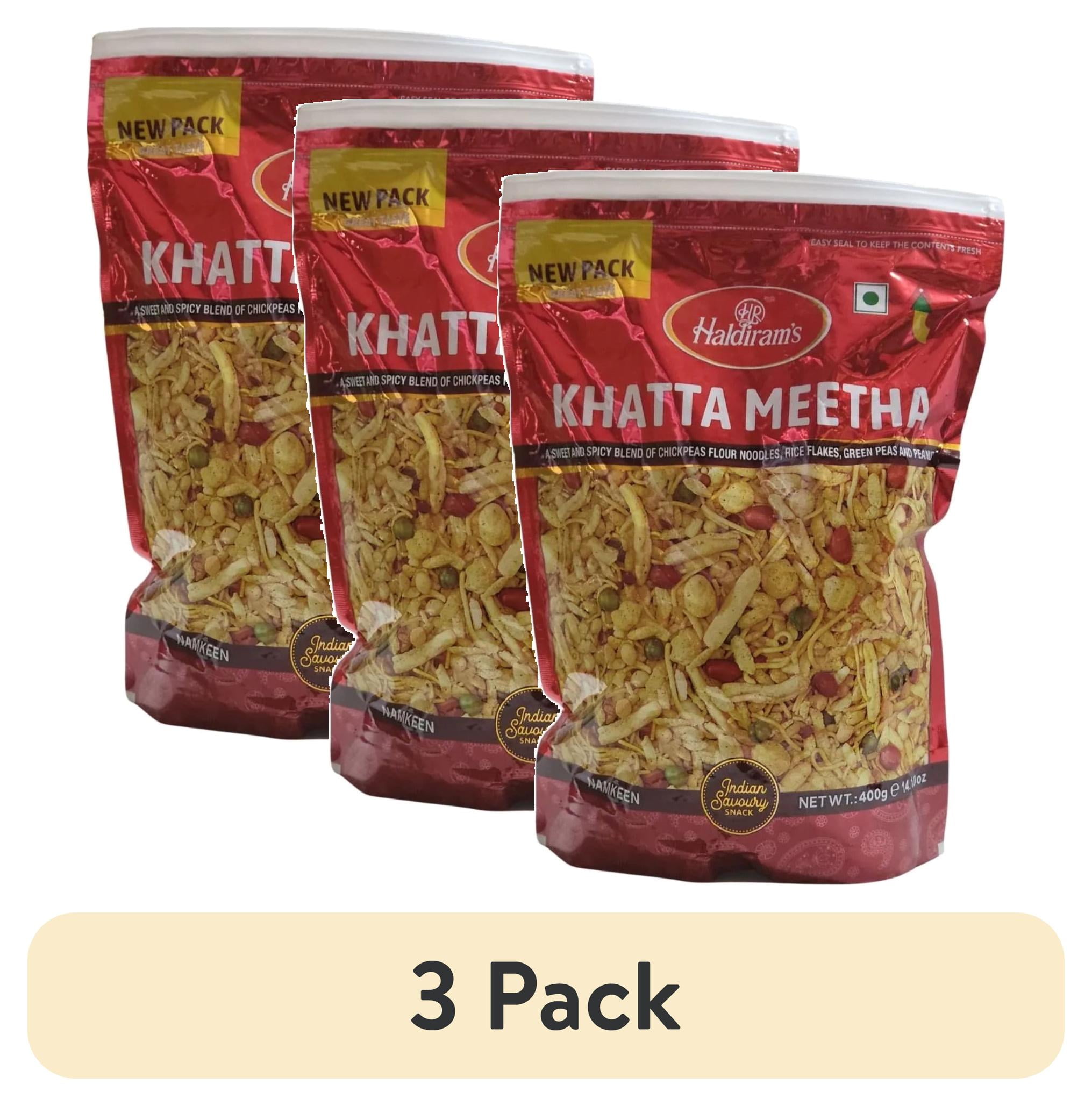 (3 pack) Haldiram’s Sweet and Spicy Khatta Meetha, Snack Crackers, 14. ...