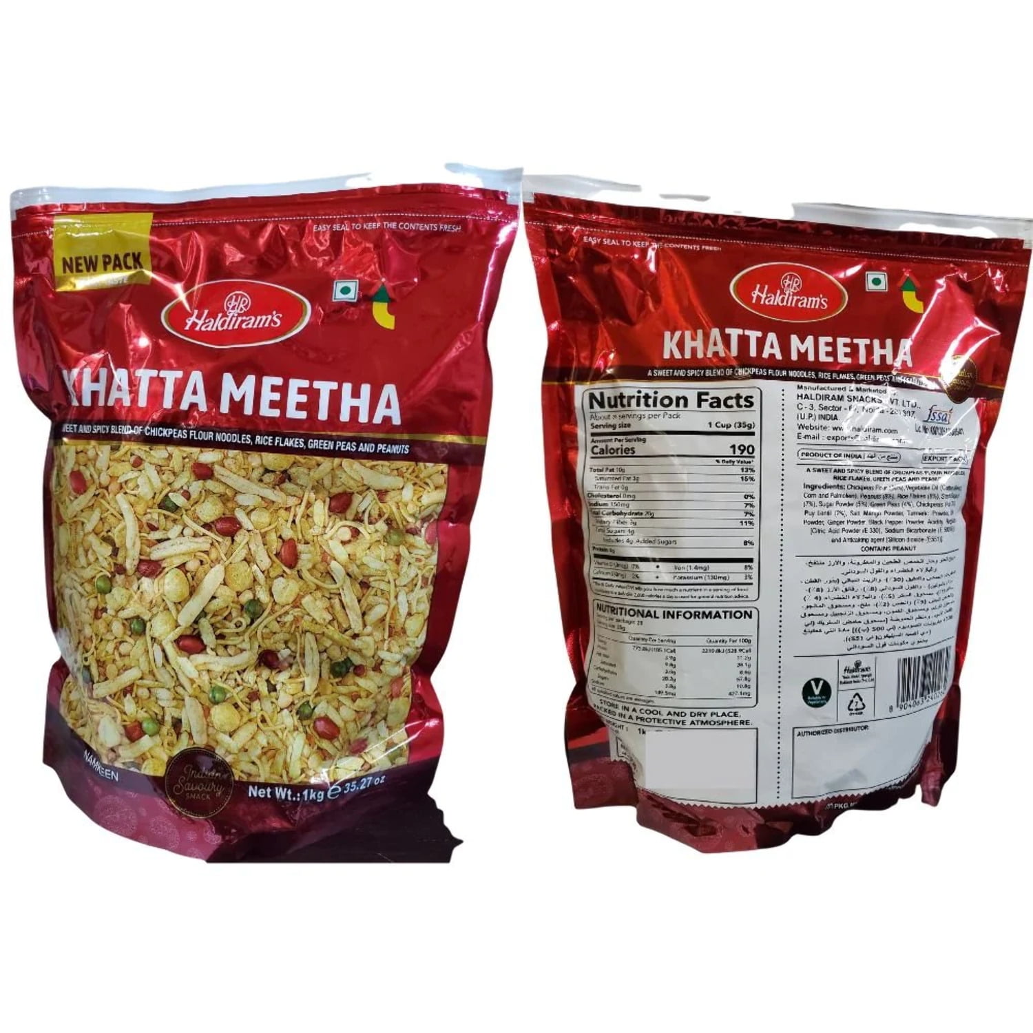 Haldiram's- Khatta Mitha 1 Kg - Haldiram Snack - Walmart.com
