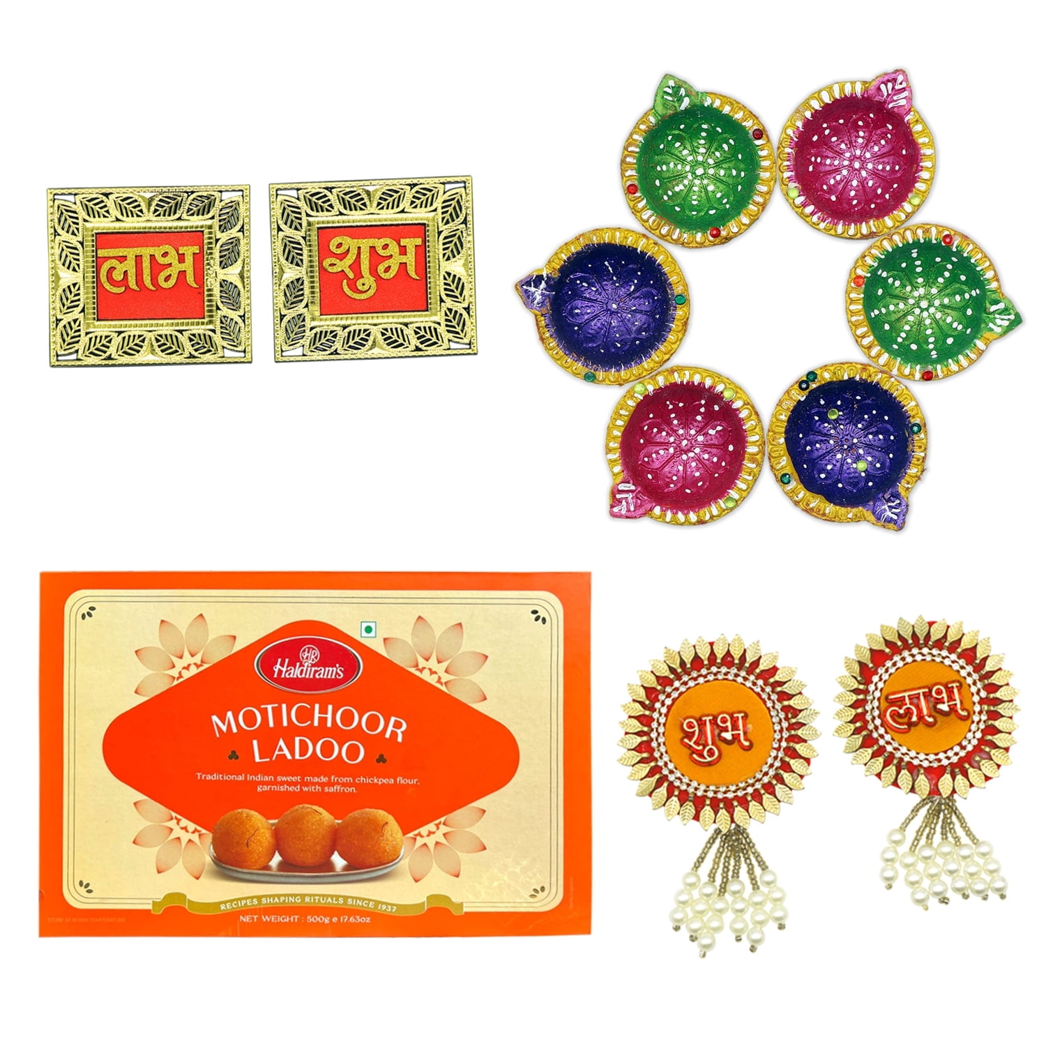 Haldiram's Motichoor Ladoo with One Diwali Sticker and set of 6 ...