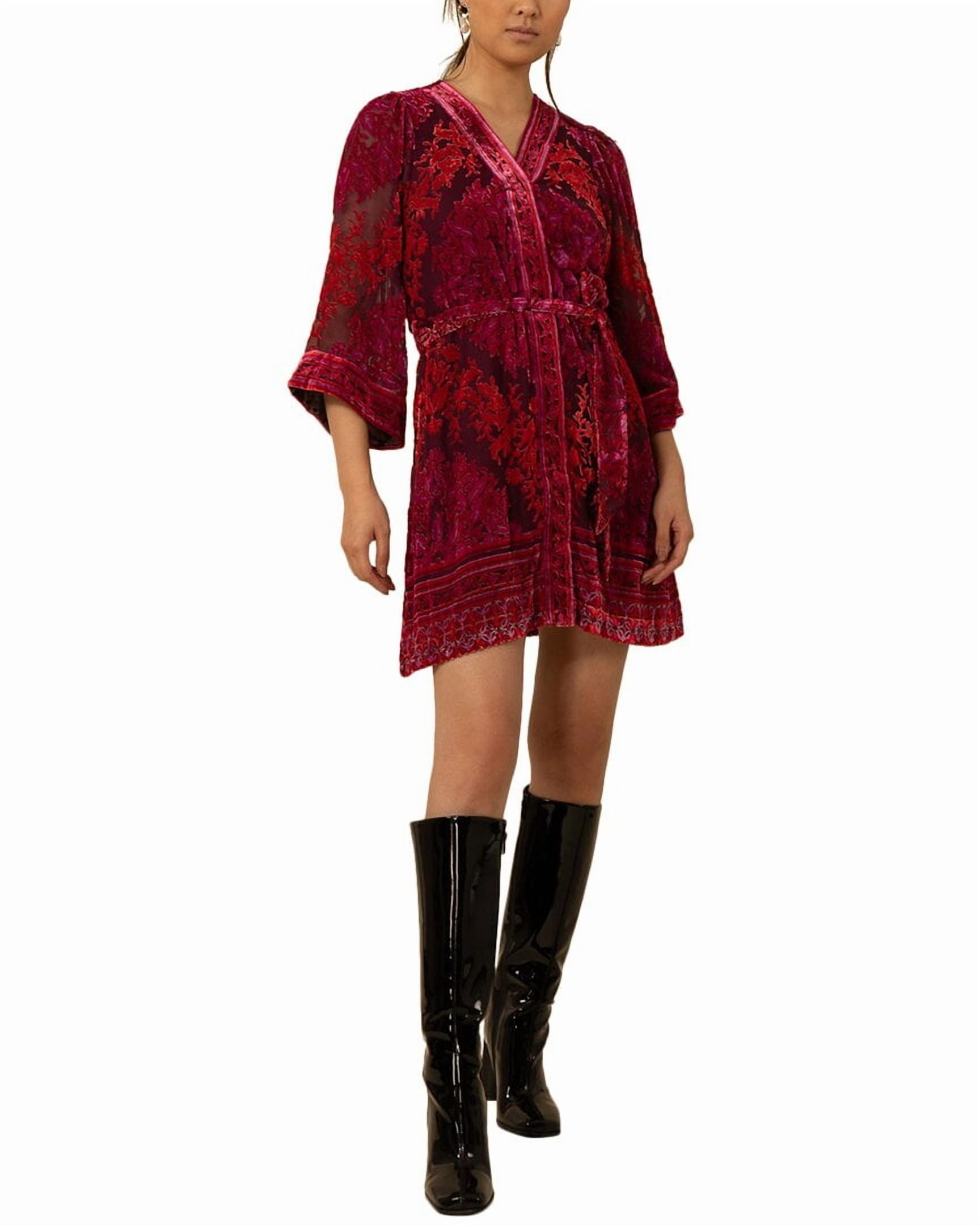 Hale Bob womens Helena Silk-Blend Mini Dress, m, Pink - Walmart.com