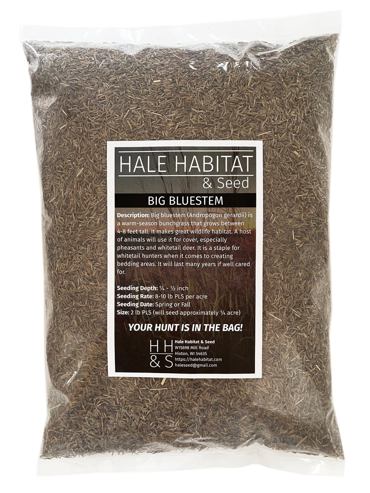Hale Habitat & Seed Big Bluestem Native Grass Seed, Deer & Wildlife ...