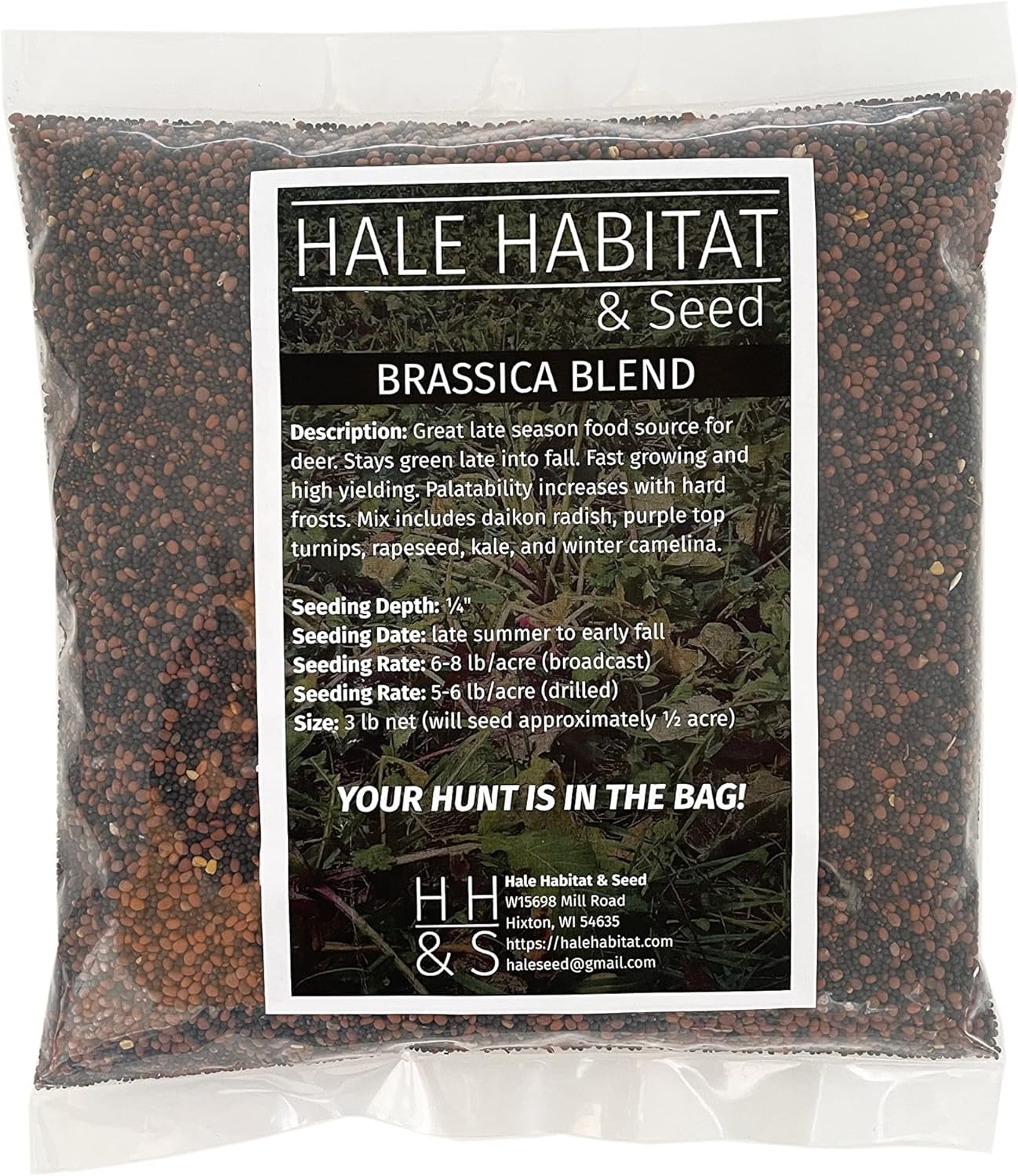 Hale Habitat & Seed Brassica Blend Food Plot Mix, 1/2 Acre, Highly ...