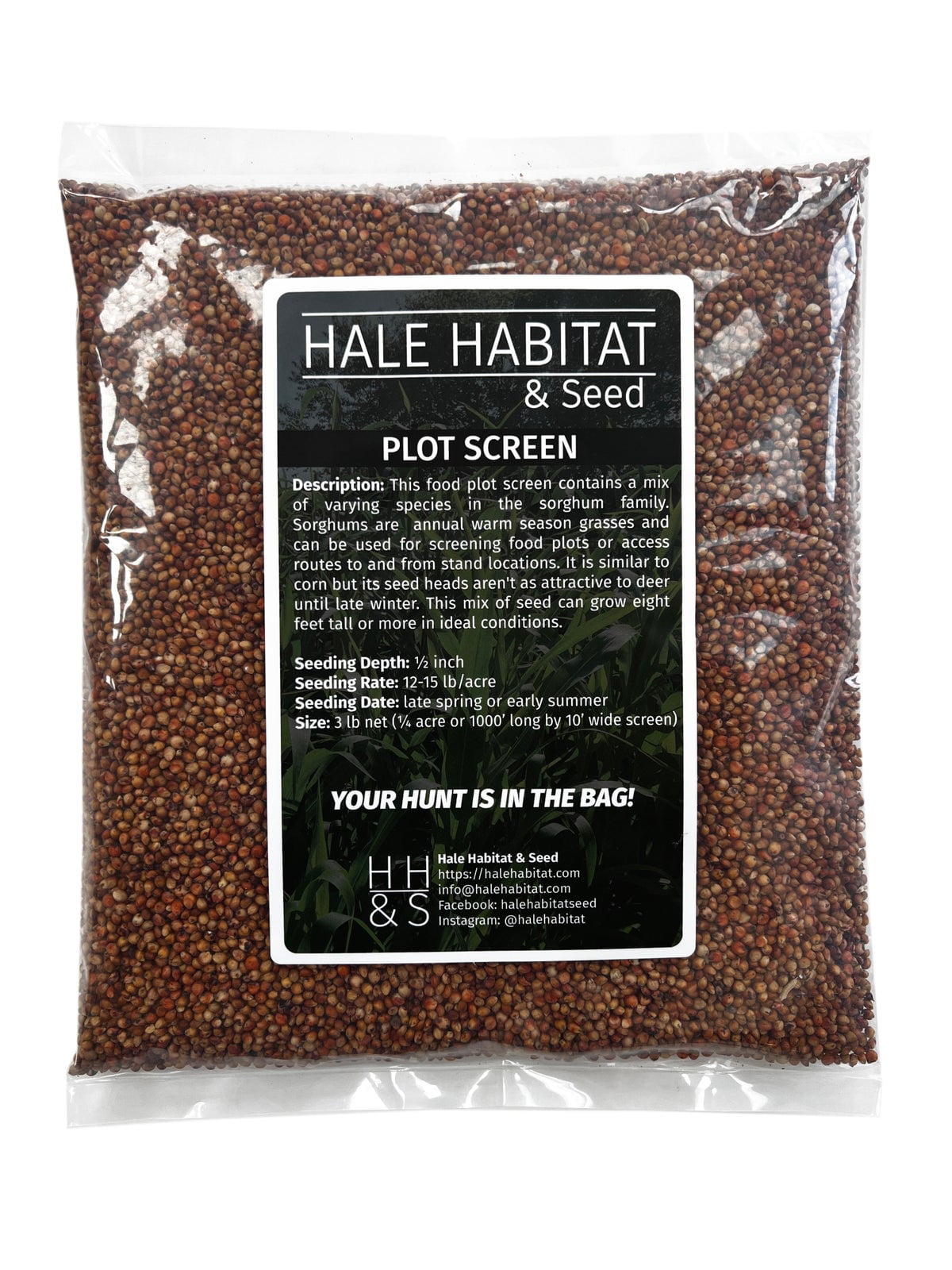 Hale Habitat & Seed Food Plot Screen Seed Mix, Tall & Thick Cover for ...