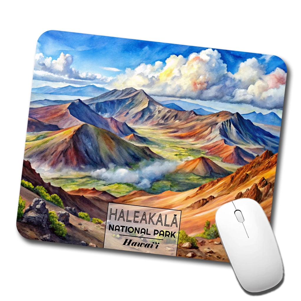Haleakala National Park Hawaii Maui Watercolor Mouse Pad Low Profile ...