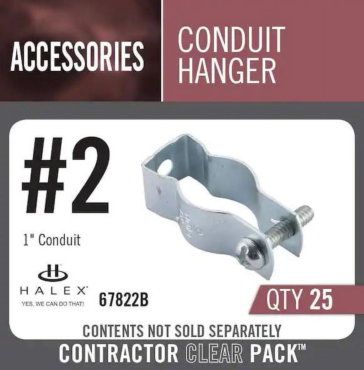 Halex ACC Conduit Hangers #2 25 Pack Steel Contractor Clear 67822B ...