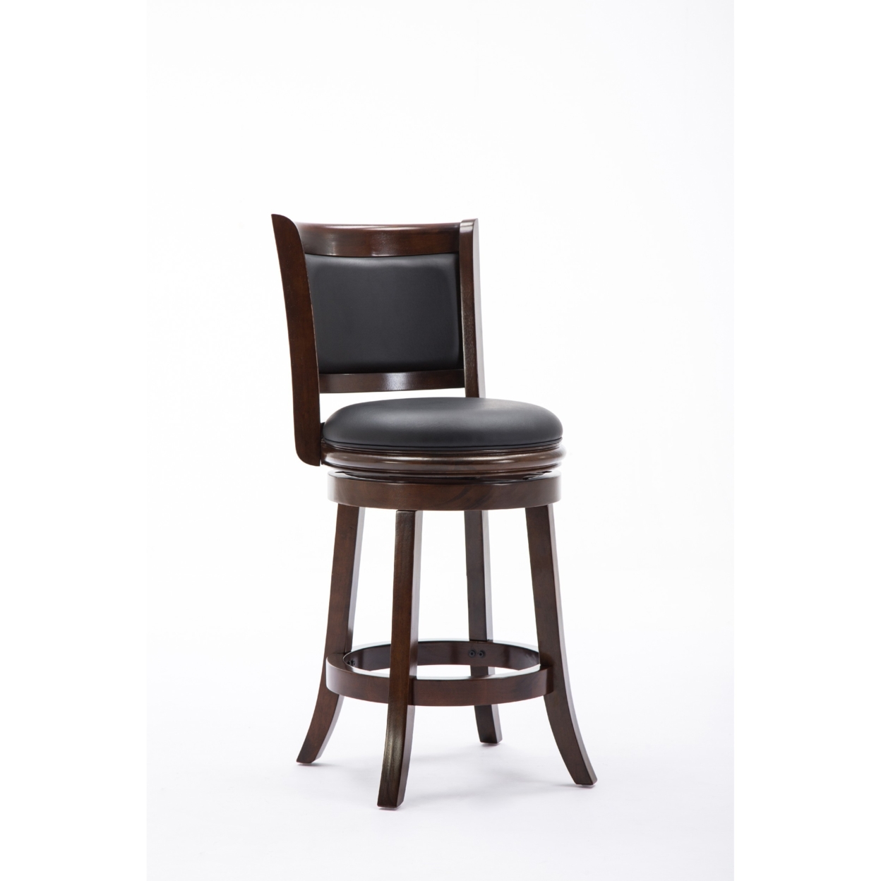 Haley 24 Inch Swivel Counter Stool, Hardwood, Rich Faux Leather ...