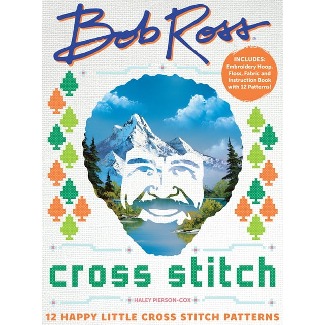 Haley Pierson-Cox: Bob Ross Cross Stitch, Book 1 (Kit) - Walmart.com