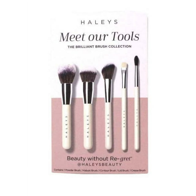 Haleys Brilliant Brush Collection Makeup Brush Set 5 Pieces - Walmart.com