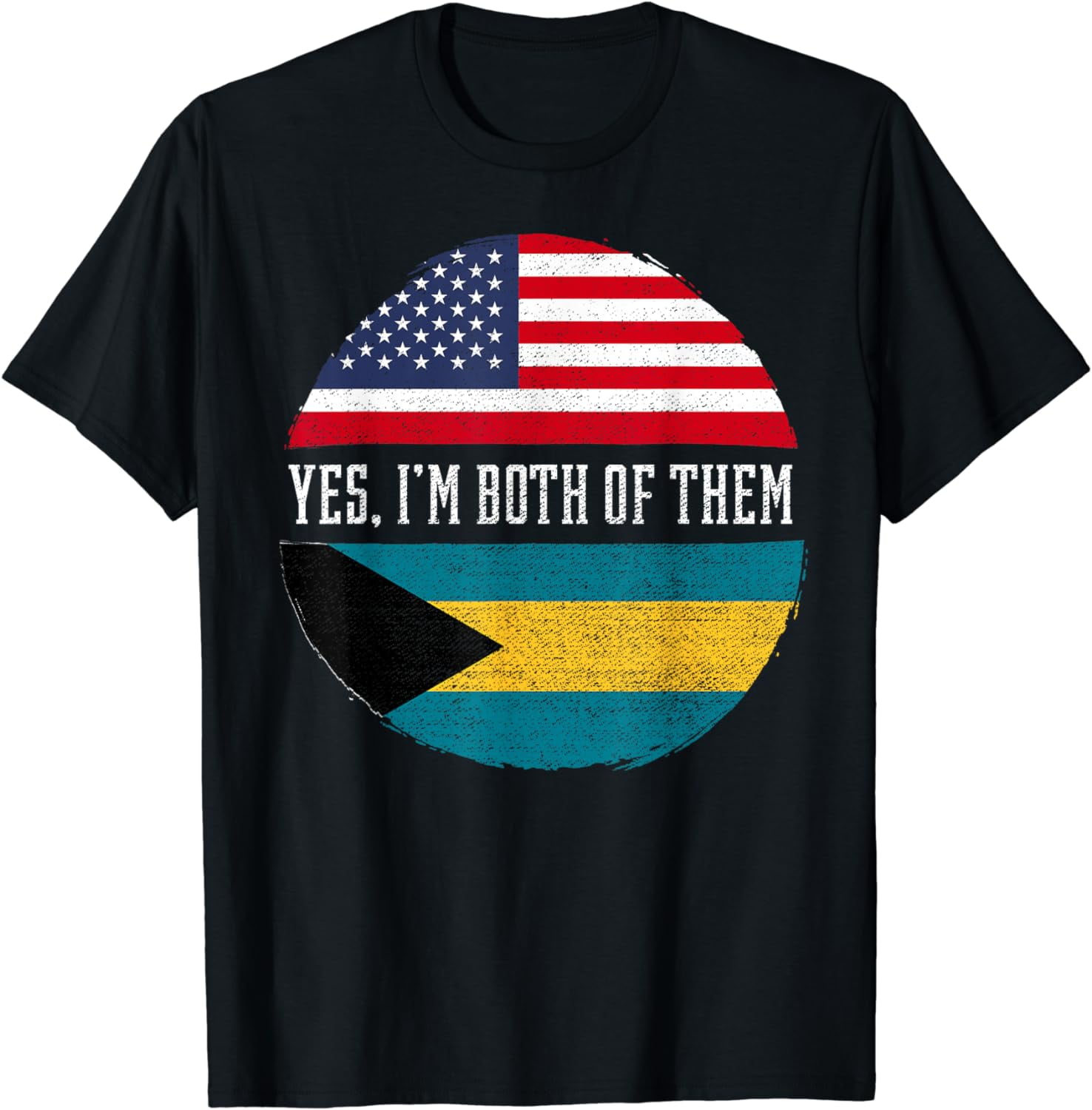 Half American Half Bahamian USA Flag Bahamas Heritage DNA T-Shirt ...