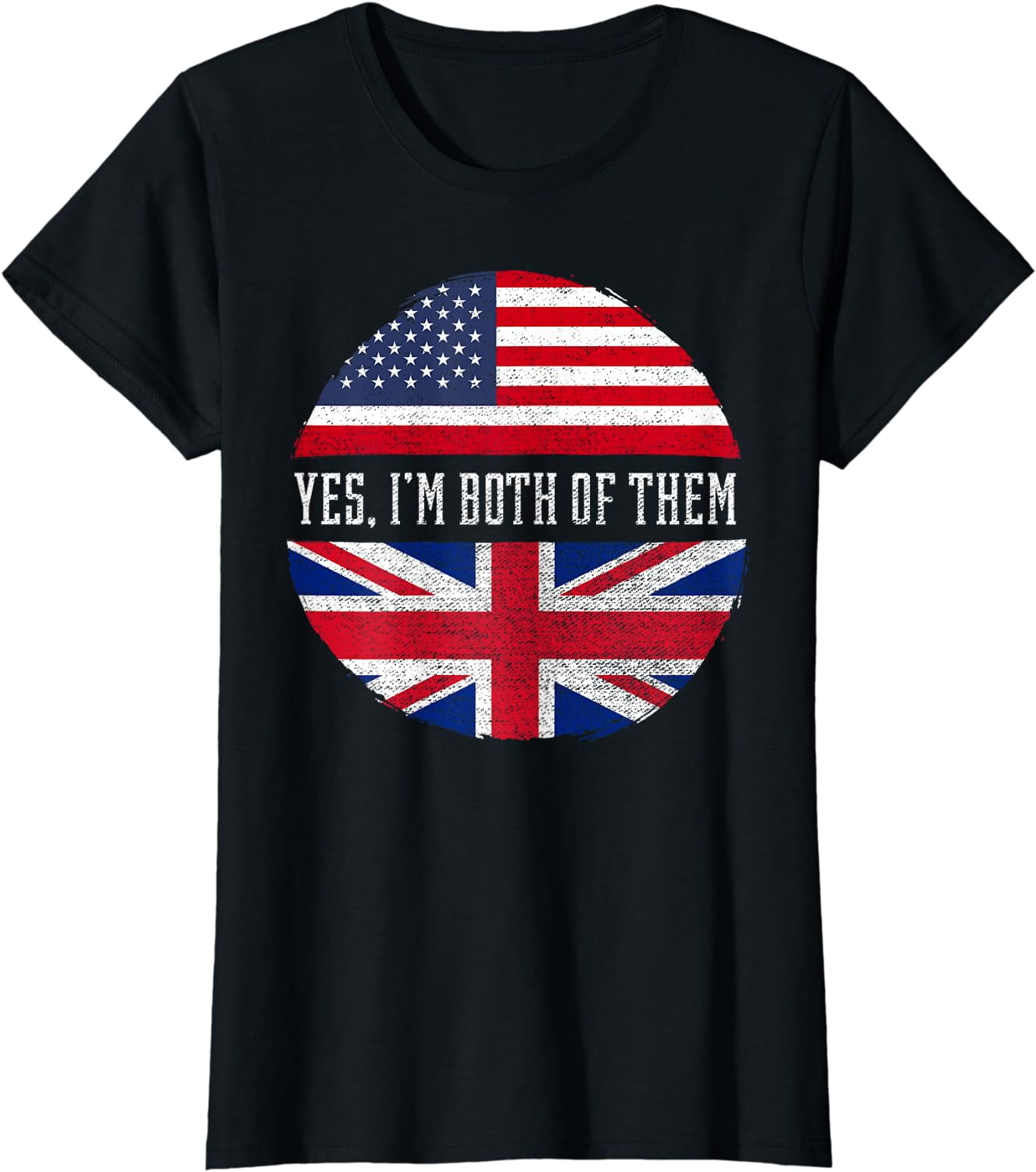 Half American Half British USA Flag United Kingdom Heritage T-Shirt ...