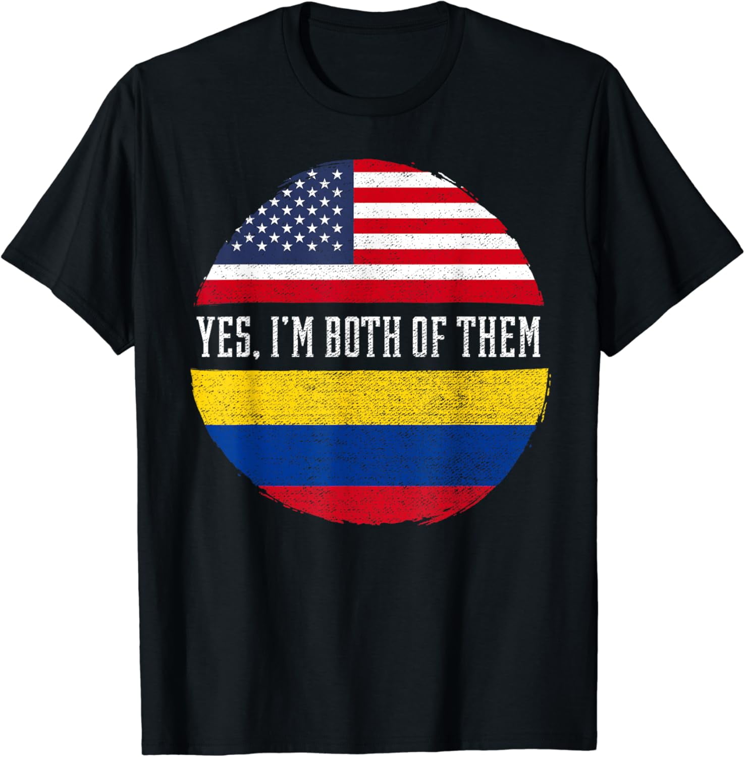 Half American Half Colombian USA Flag Colombia Heritage DNA T-Shirt ...