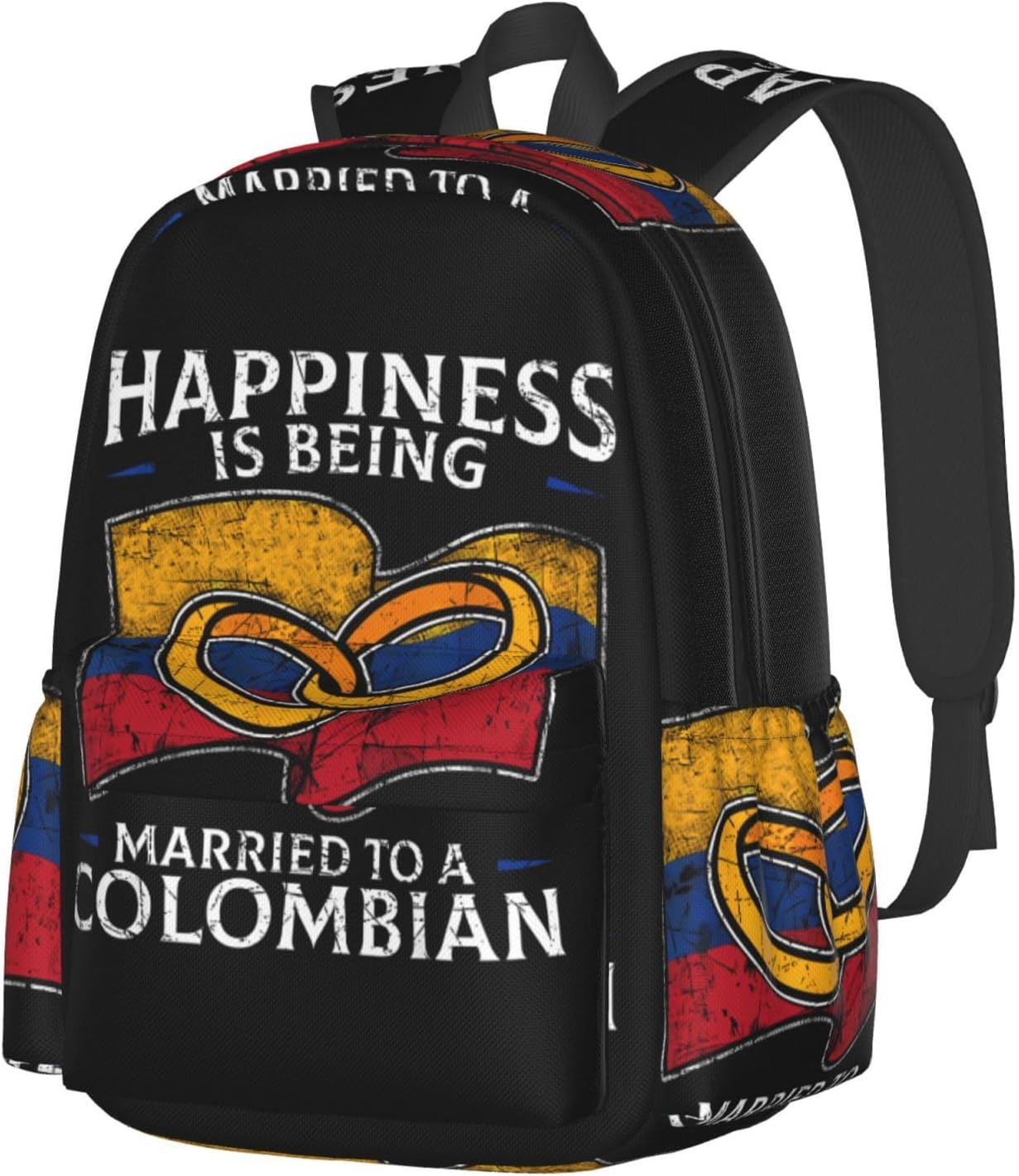 Half American Half Colombian Woman Colombia Flag Laptop Commuter ...