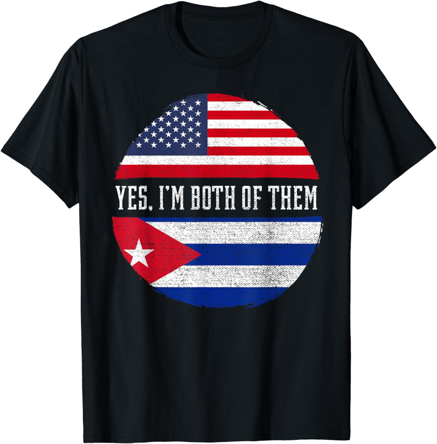 Half American Half Cuban USA Flag Cuba Heritage DNA T-Shirt - Walmart.com