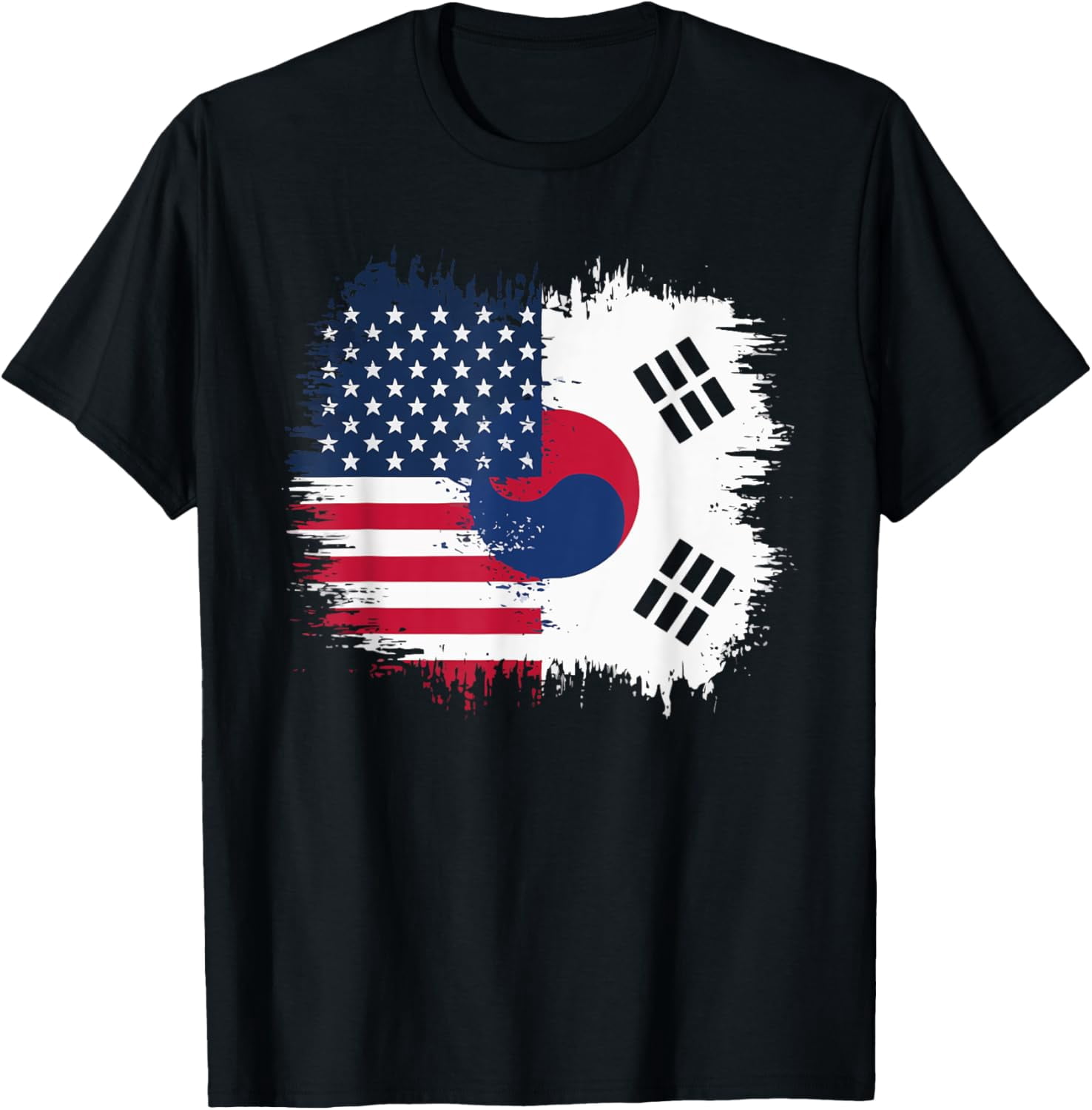 Half American Half Korean USA Flag South Korea America T-Shirt ...