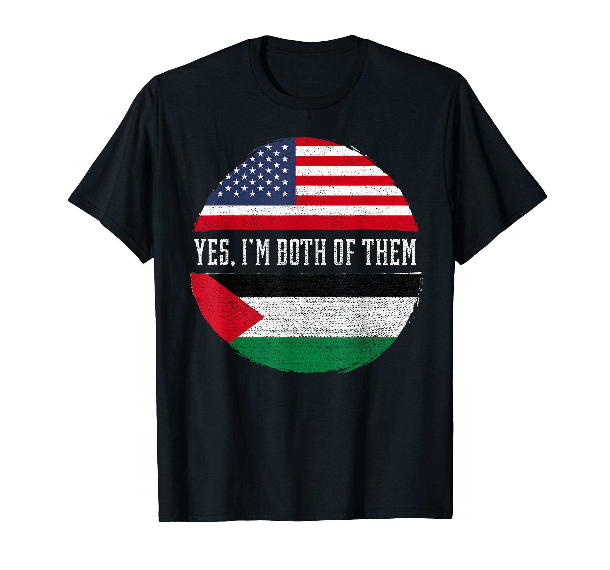 Half American Half Palestinian USA Flag Palestine Heritage T-Shirt ...