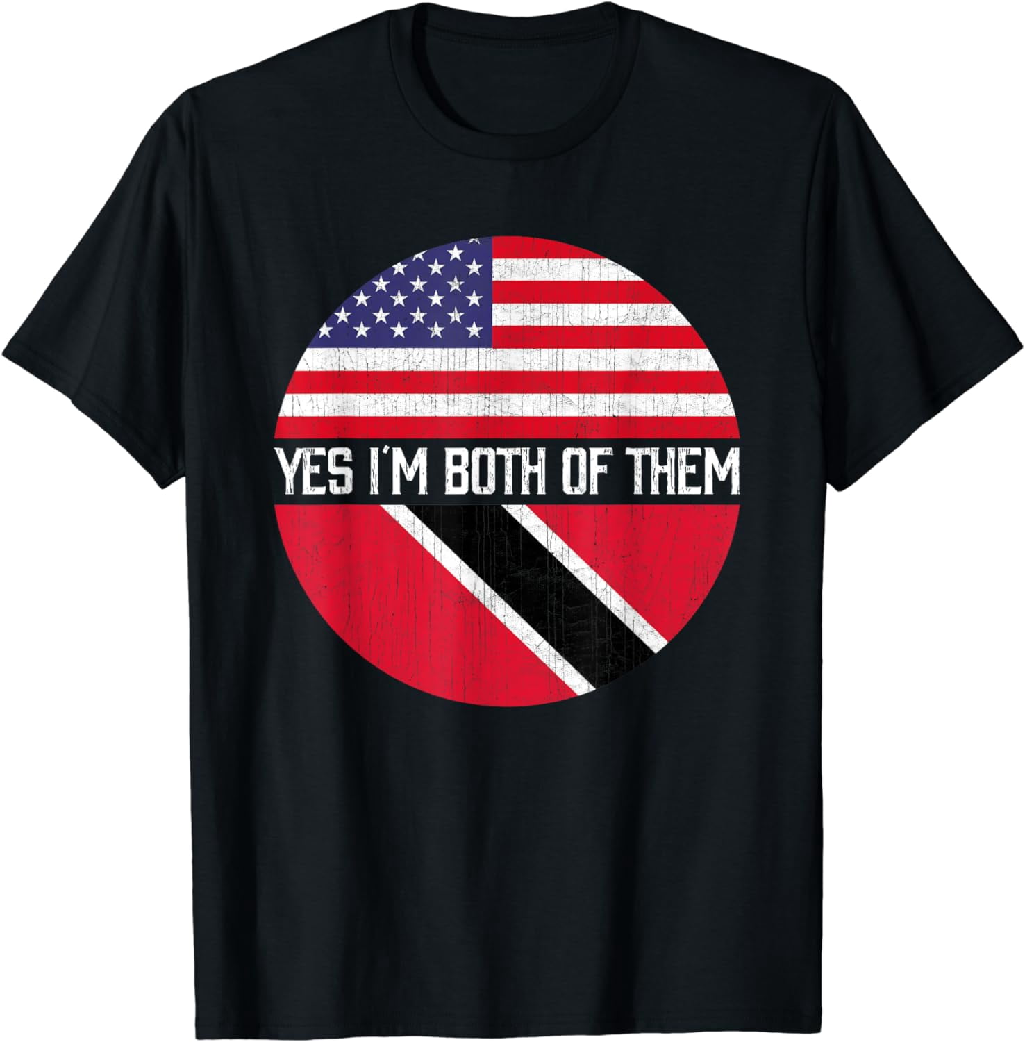 Half American Half Trini USA Flag Family Heritage T-Shirt - Walmart.com