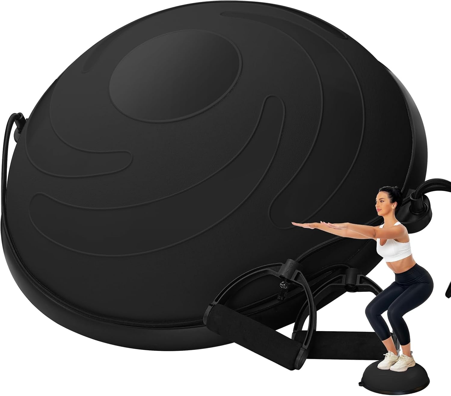 Half Balance Ball, 23 Inch Balance Ball Trainer with Foot Pump for ...