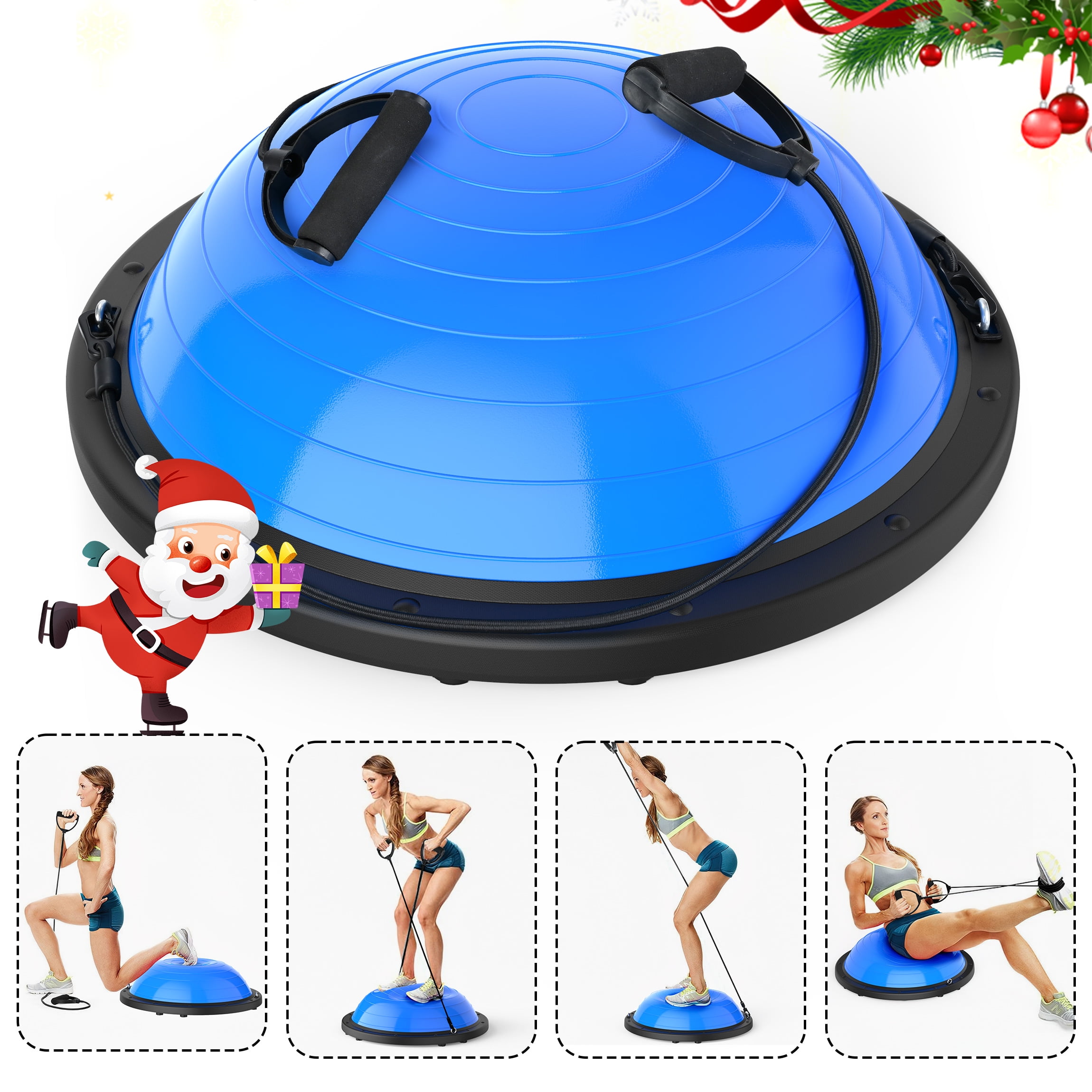 Half Balance Ball, Half Ball Balance Trainer with Resistance Bands ...