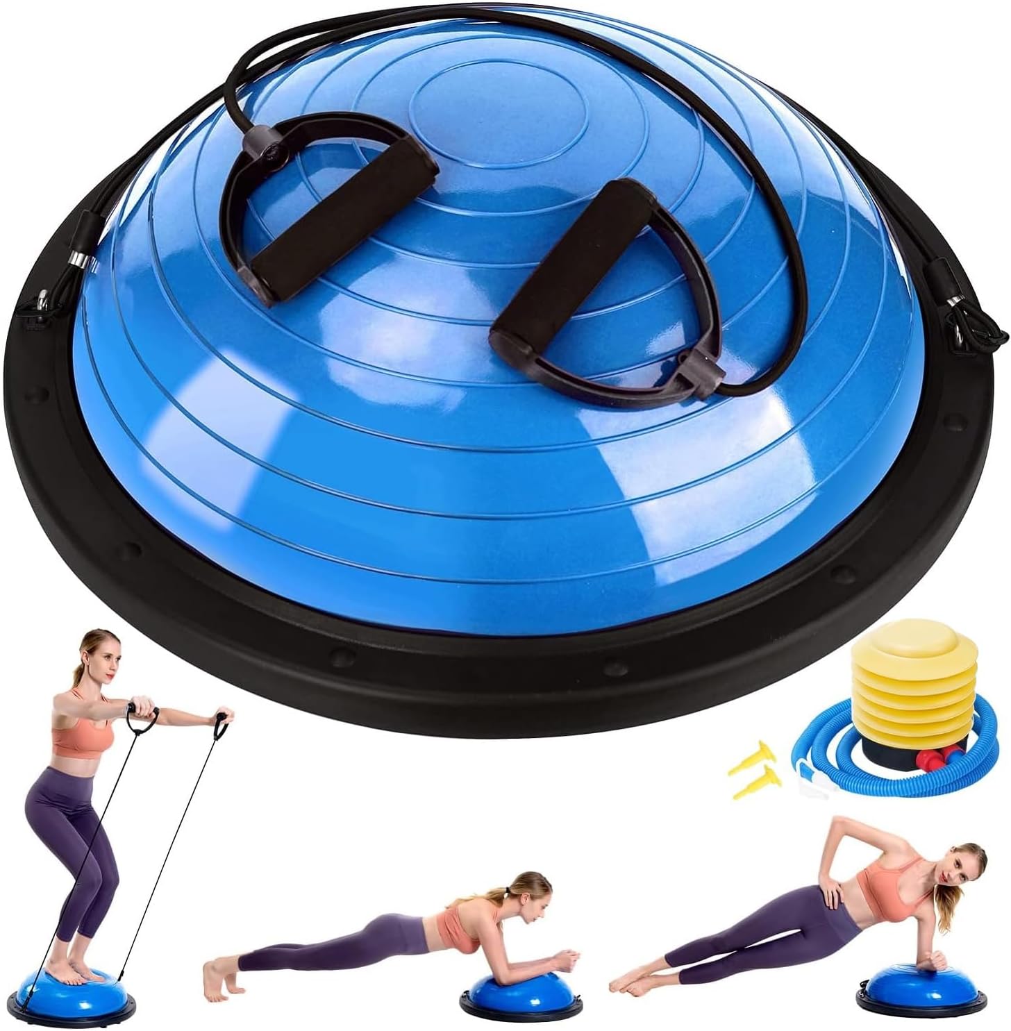 Half Balance Ball Trainer, Half Yoga Exercise Ball with Resistance ...