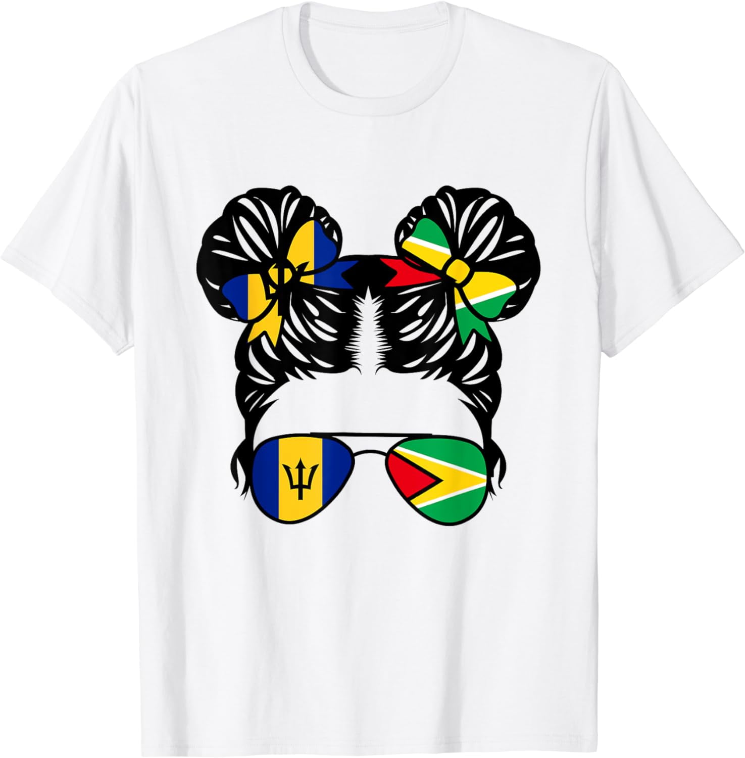 Half Barbadian Half Guyanese Girl Barbados Kids Heritage T-Shirt ...