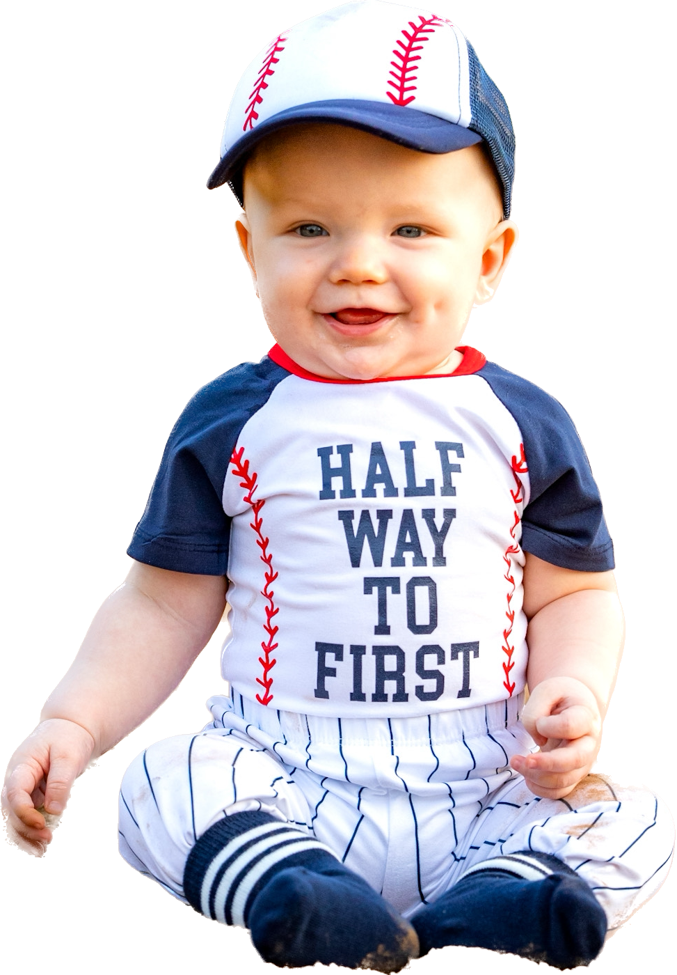Half Birthday Boy Girl 1/2 Way to First® 6 Month Baseball Halfway ...