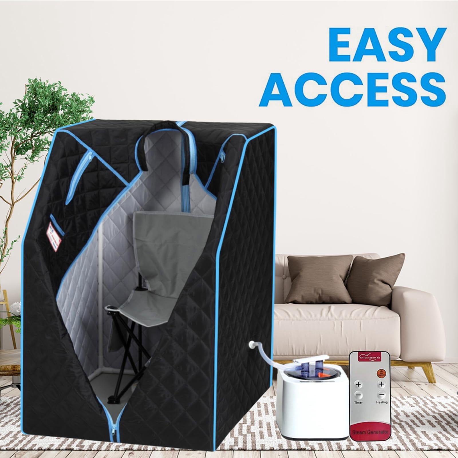 Half Body Steam Sauna Tent with PVC Pipe Connector Fast Heating with ...
