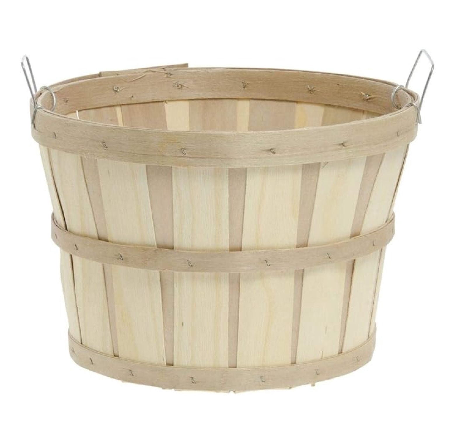 Half Bushel Oval Baskets with Side Handles, Set of 6, Brown - Walmart.com