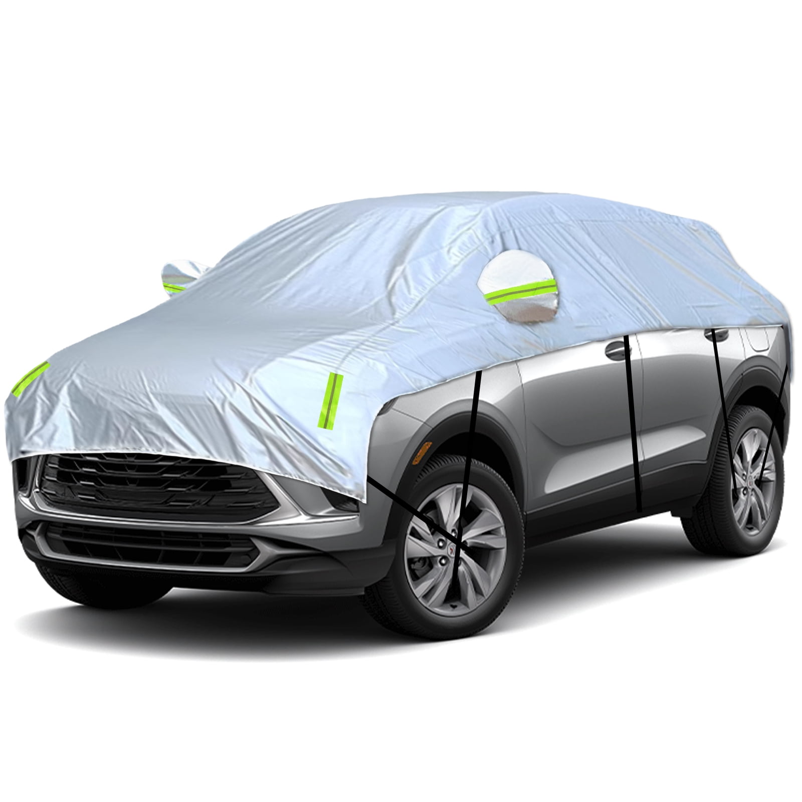 Half Car Body Cover All Weather, Windshield Sunroof Sunshade Snow Cover ...