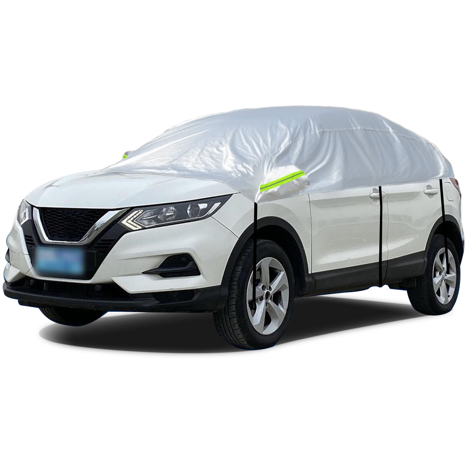 Half Car Cover for Compact SUV Hatchback, Windshield Snow Cover with ...