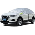 Half Car Cover for Compact SUV Hatchback, Windshield Snow Cover with ...