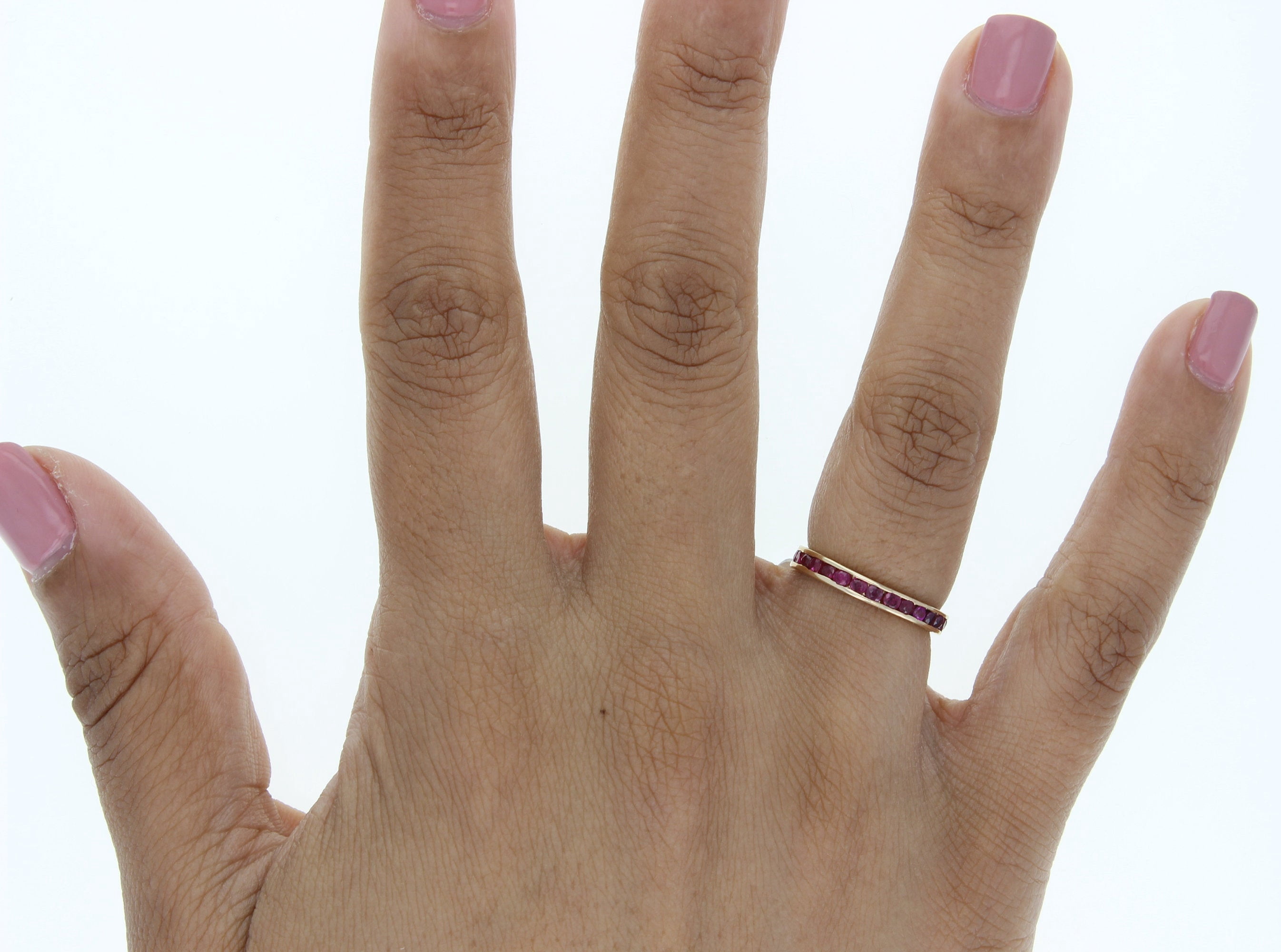 Half Carat Eternity Ruby Wedding Band Channel Set Ring - Walmart.com