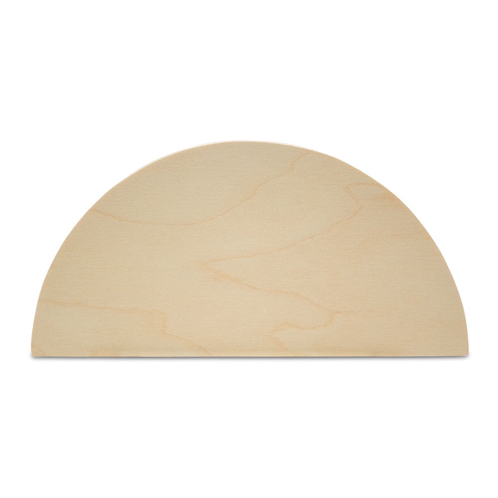Half Circle Cutouts 19 inch, pack of 2 Semicircle Wooden Cutouts for ...