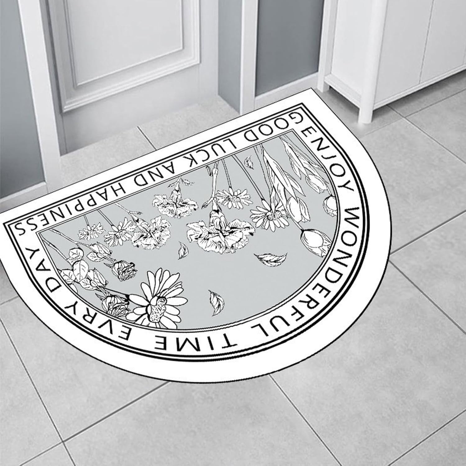 Half Circle Rug Front Personalised Doormats Entrance Door Welcome ...