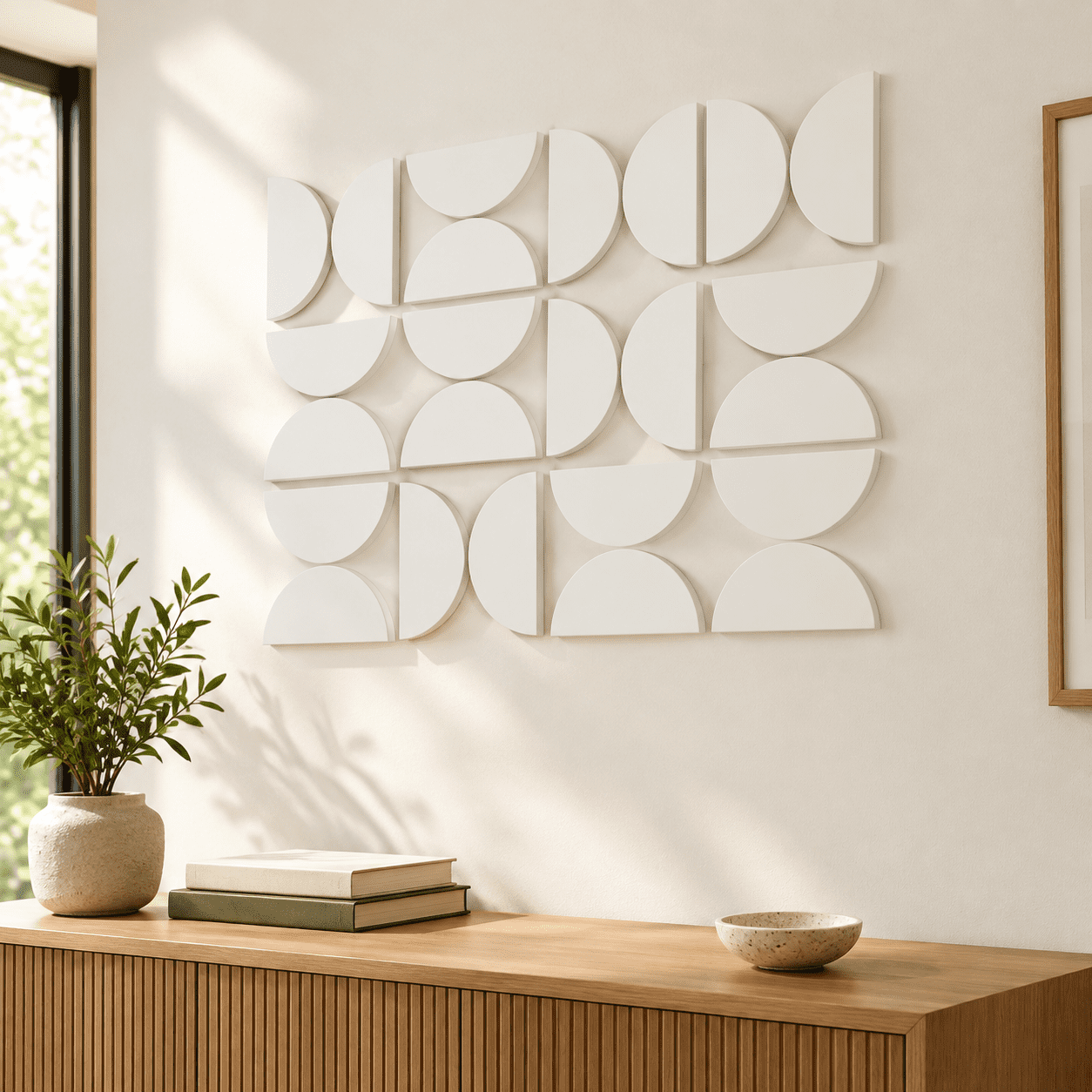 Half Circles 3d Wall Panels Decor Accents Geometric Art Large Landscape ...