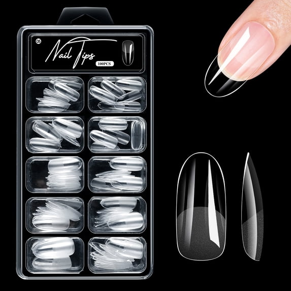 Half Covers Fake Nails Half Matte Full Covers False Nails Tips Pre-File ...