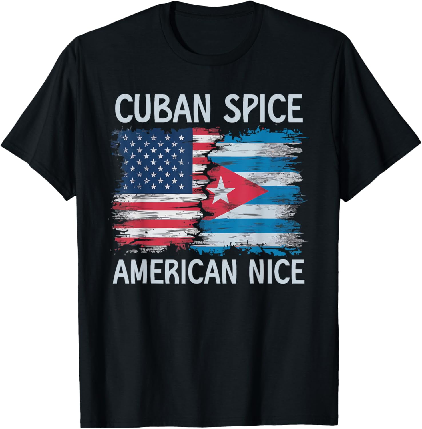 Half Cuban Half American USA Flag Cuba America T-Shirt - Walmart.com