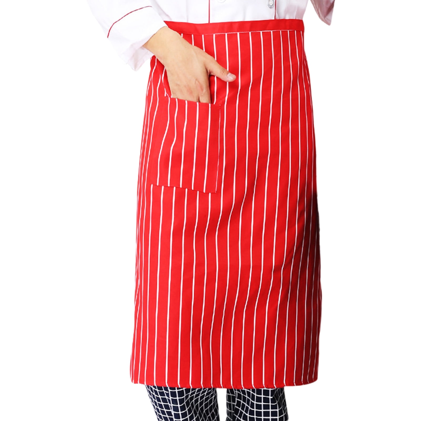 Half Cut Chef Work Apron for Restaurant and Coffee Shop, Waiter Serving ...