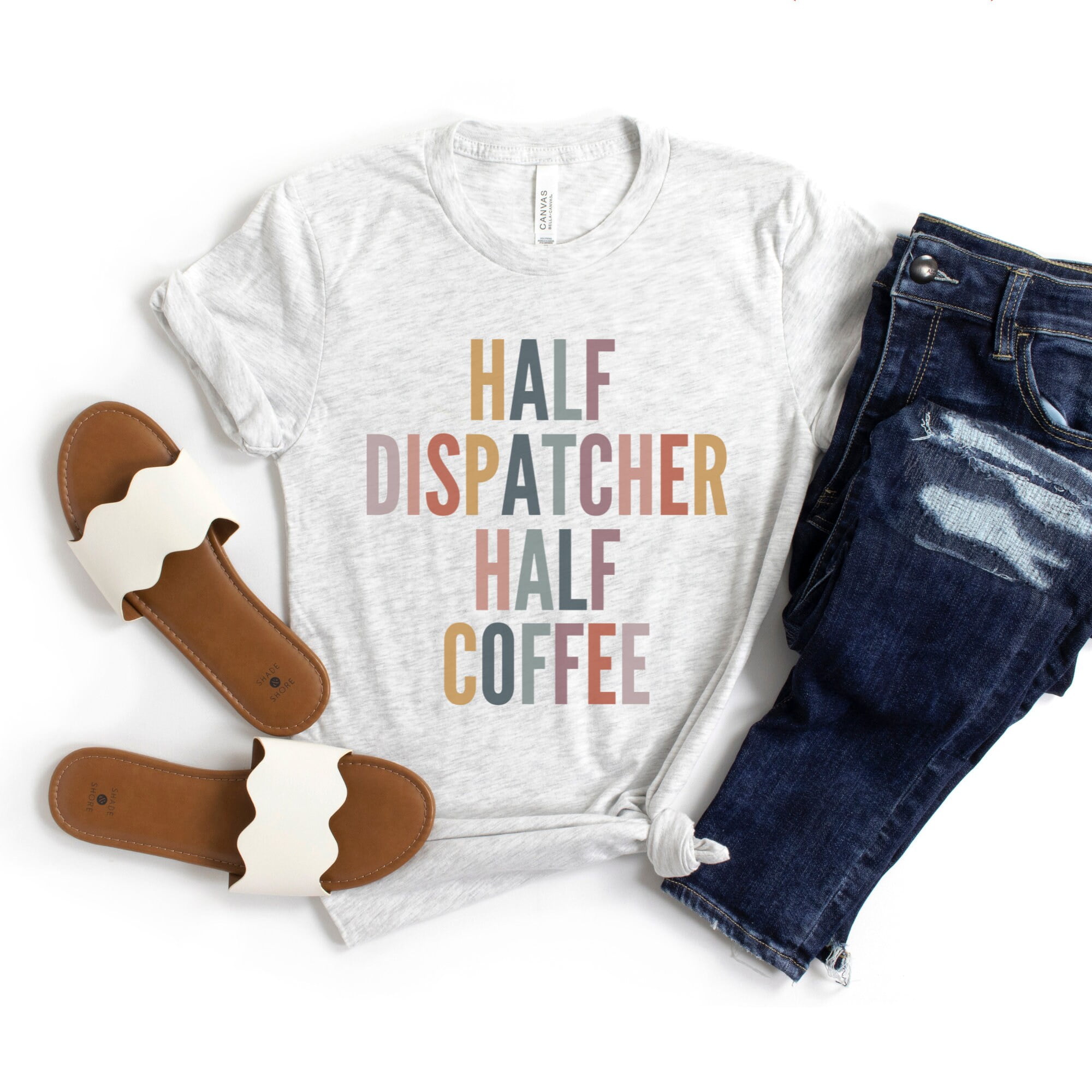 Half Dispatcher Half Coffee Shirt, Gifts for Dispatcher, Funny ...