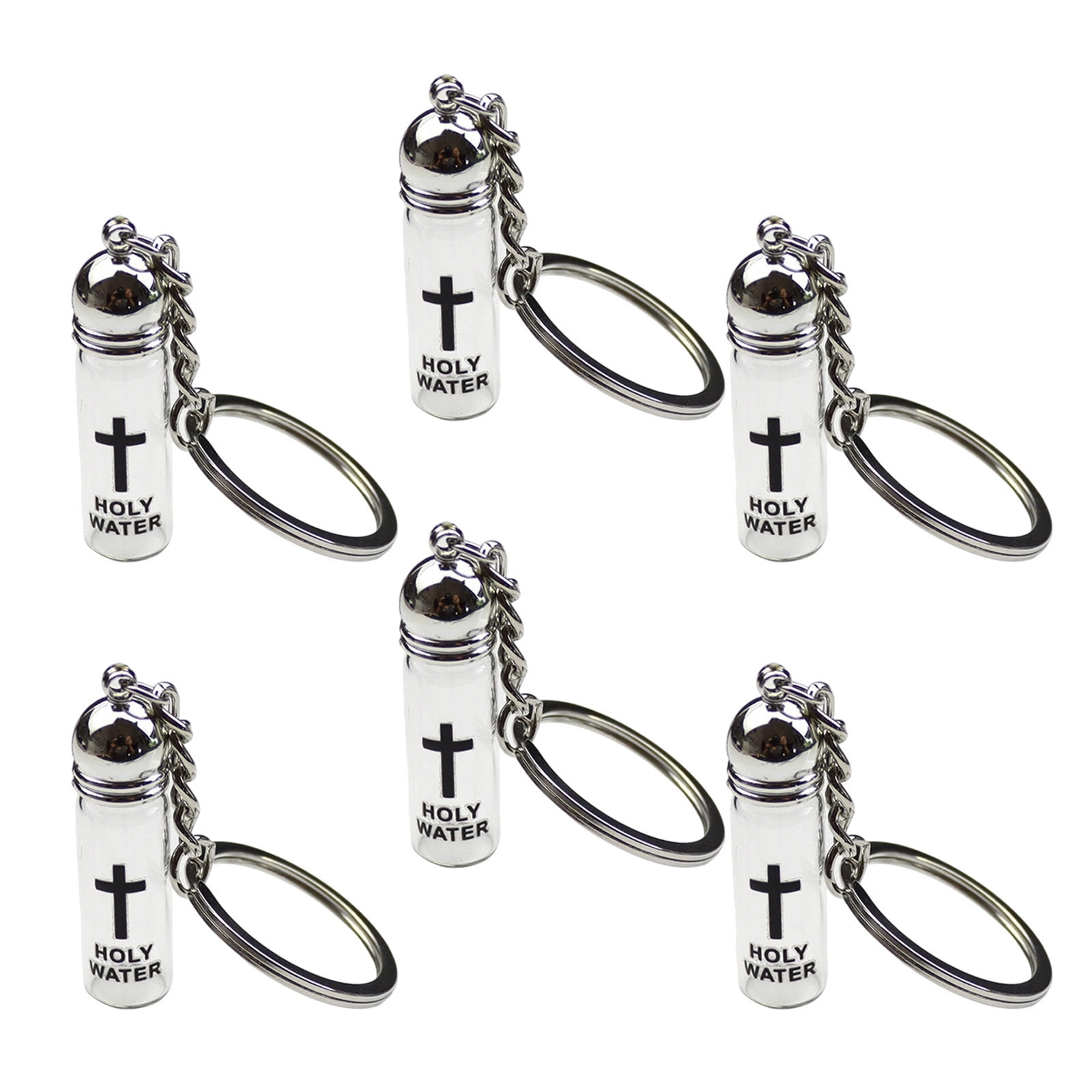 Half Dozen Transparency Crucifix Keychain Religious Ornament Metal ...